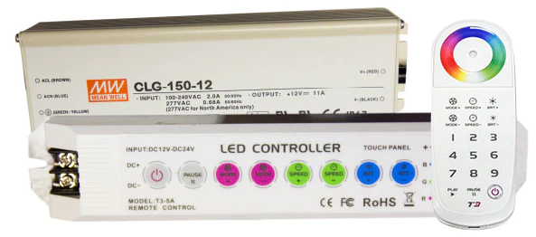CMP Control Box Kit with 100W 12V DC Power Supply, Remote & Controller