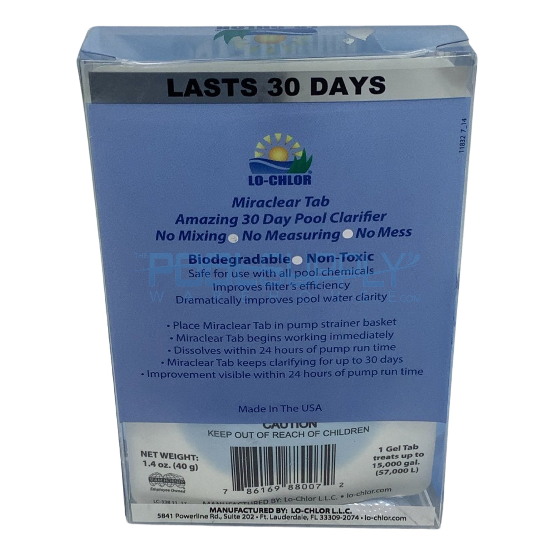 Miraclear Pool Clarifier Tab - 1.4 oz - LO-3015